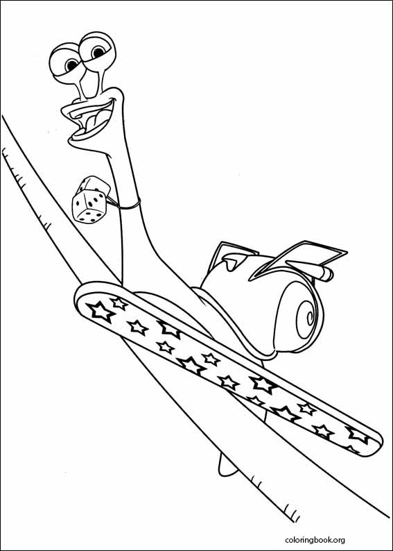 Turbo The Snail Coloring Pages